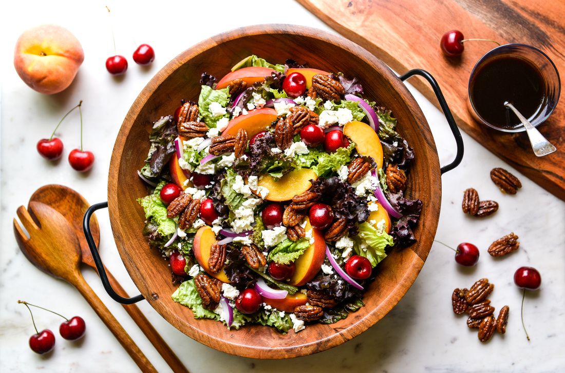 Stone Fruit Salad with Dijon-Roasted Pecans and Balsamic Vinaigrette ...