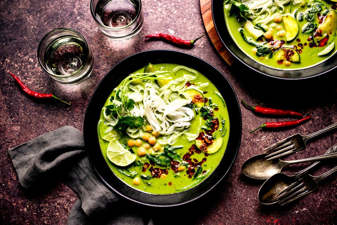 Green Chickpea Thai Curry | Nourishing Meals®