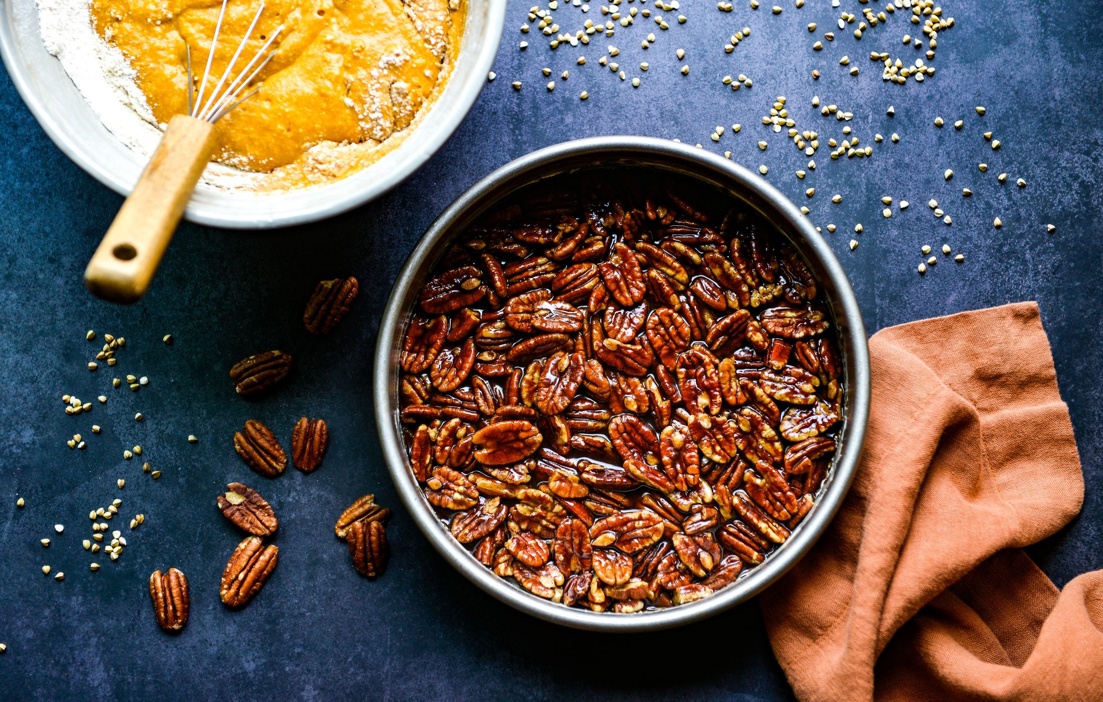 Sweet Potato Pecan Upside Down Cake (gluten-free + egg-free + dairy ...